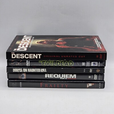 Lot Of 5 Horror Dvds - Descent, The Evil Dead, Requiem, Frailty, House ...