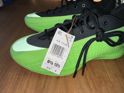 *Adidas AE 1 Low Anthony Edwards Lucid Lime Aurora Black 'Slime' Size 9 ...