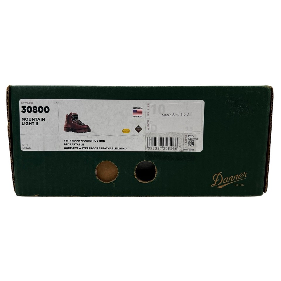 Danner Mountain Light II 5" GTX WP Brown Leather Boots Men's Sizes 8.5 D | eBay