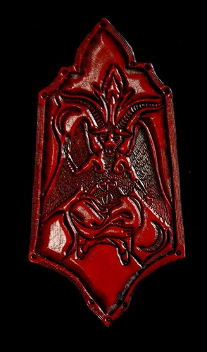 Baphomet goat ( red color ) GENUINE LEATHER PATCH | eBay UK
