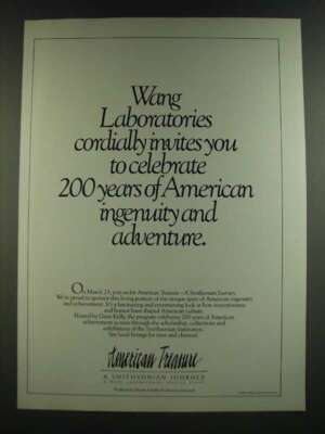 1986 Wang Computers Ad - American Treasure - A Smithsonian Journey TV ...