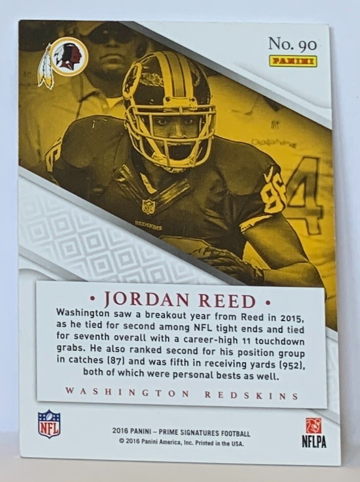 Jordan Reed 2016 Panini Prime Signatures RED PROOF # 11/149 | eBay