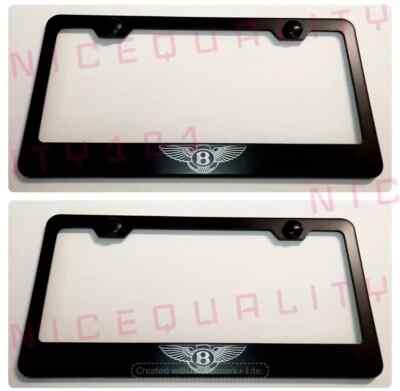 2X Laser Engraved Bentley Stainless Steel Finished License Plate Frame ...