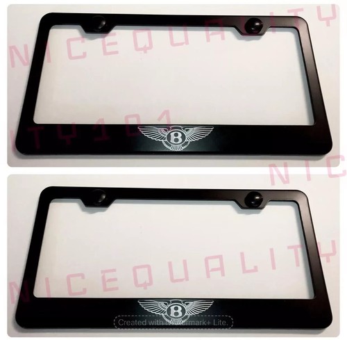 2X Laser Engraved Bentley Stainless Steel Finished License Plate Frame ...