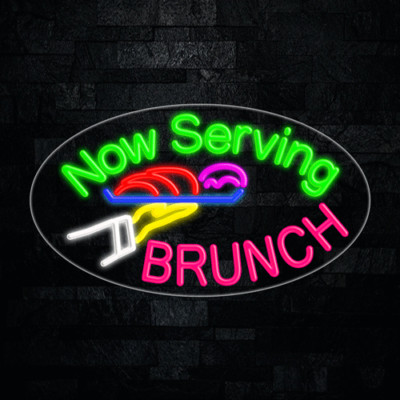 Now Serving Brunch LED Neon Sign 28"L x 16"L #34501 | eBay