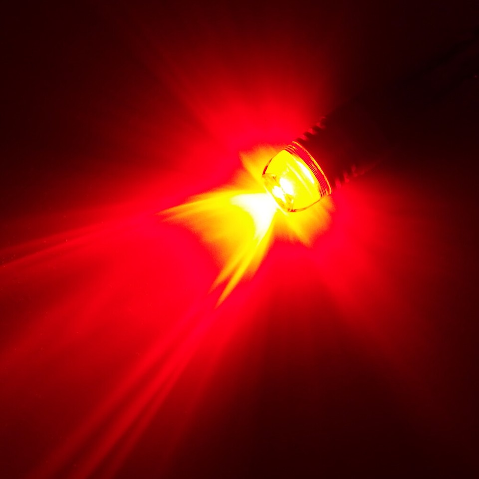 Red 5-times Strobe Flashing Rear Alert Safety LED Brake Light Tail ...