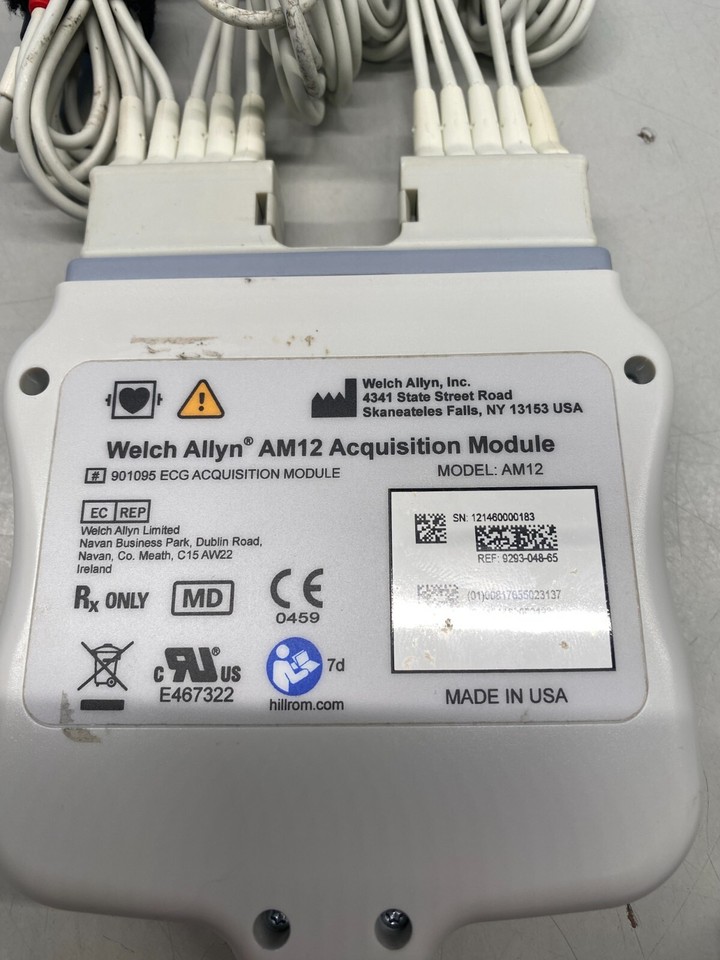 Hillrom Welch Allyn Ecg Aquisition Module Model AM12 With Cables | eBay