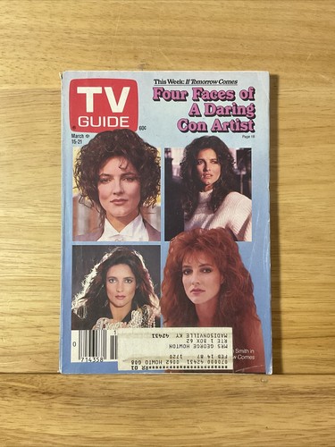 1986 TV Guide March 15-21 Four Faces Of A Daring Con Artist | eBay