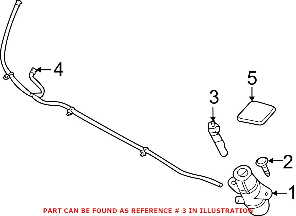 Genuine OEM Front Driver Left Headlight Washer Nozzle For BMW ...