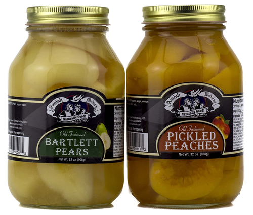 Old Fashioned Pickled Peach Halves and Bartlett Pears Variety 2 Pack ...