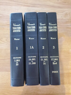 Texas Codes Annotated- Water- Set Of 4 Books | eBay