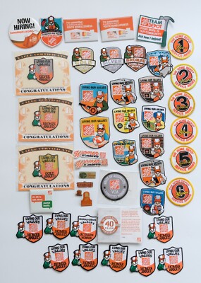 Home Depot Employee Lot 46 Patches & Pins / Homer Award / Service / New & Used | eBay