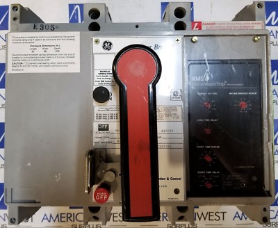 GE 800 Amp General Electric Breaker TP88SS 800a 600v LSI Functions RMS9 ...