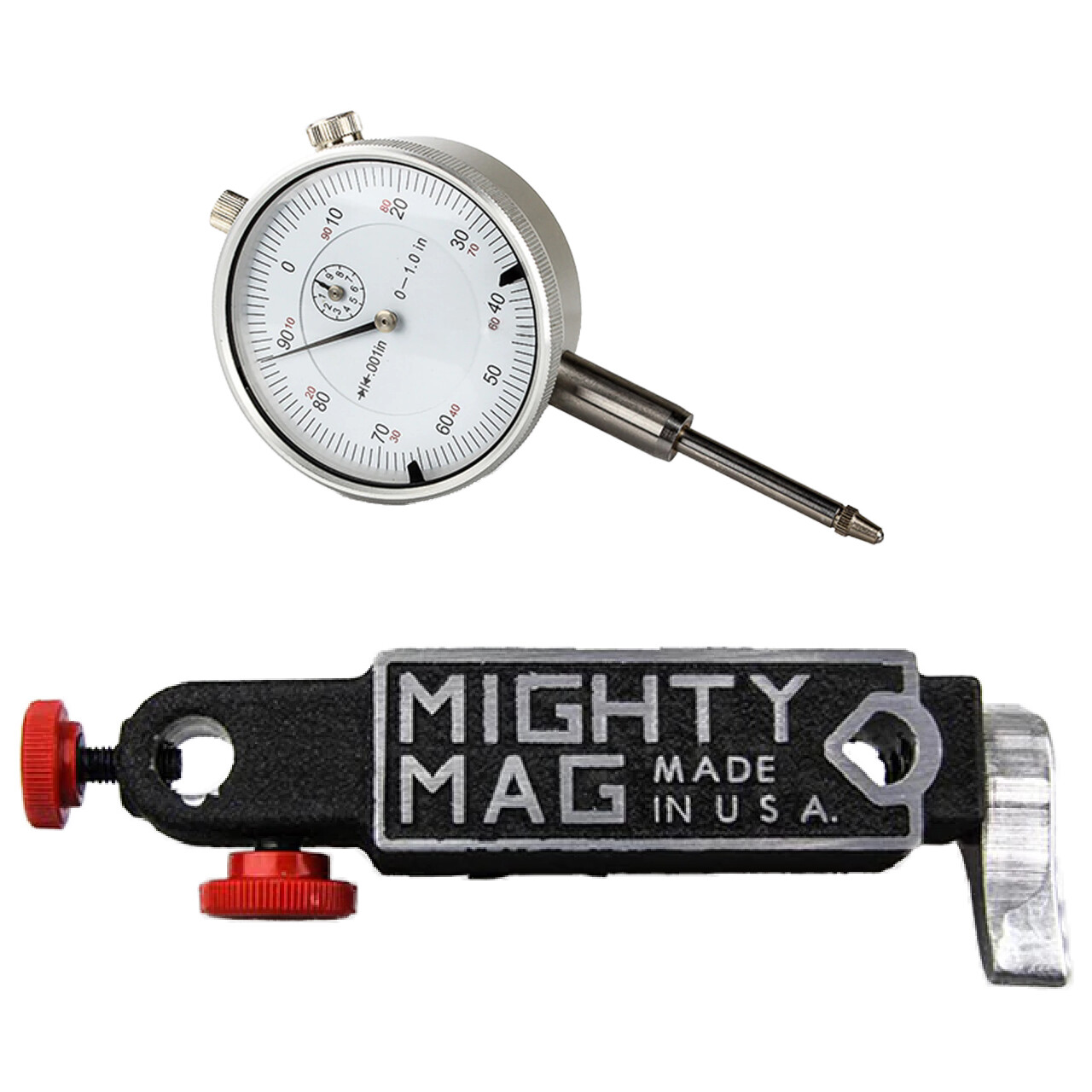 Mighty Mag 400-3 Magnetic Base with Release Lever & 1" Dial Indicator ...