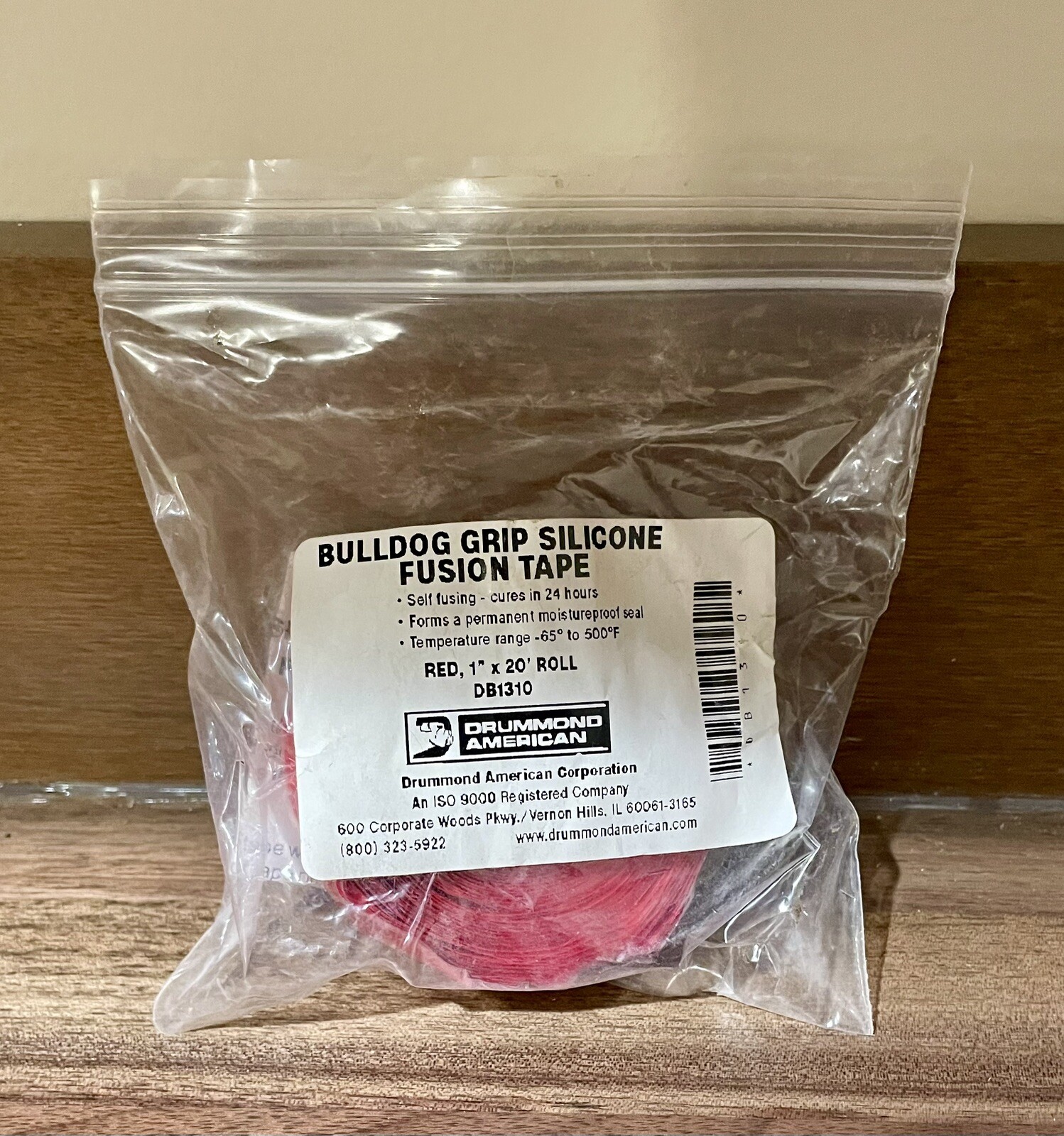Bulldog Grip Silicone Fusion Tape - Drummond American - Red - 1” X 20 ...