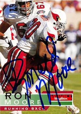 Ron Moore autographed Football Card (Arizona Cardinals) 1995 Skybox ...