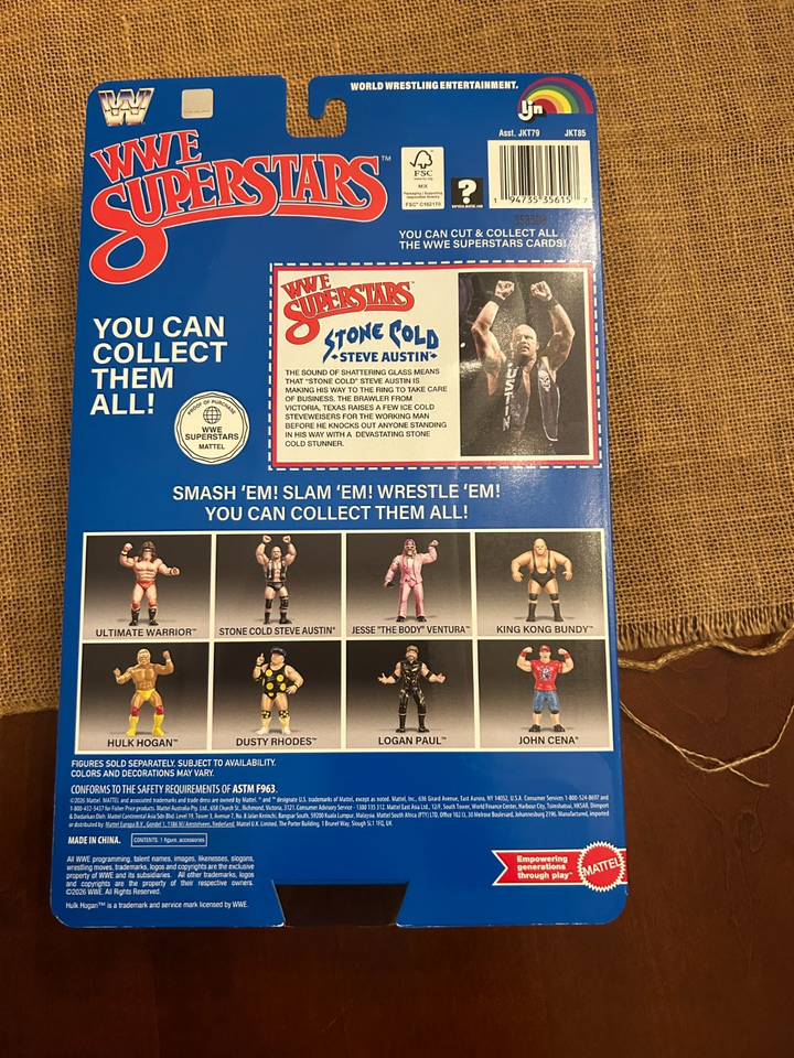 WWE Mattel 2026 LJN Superstars Stone Cold Steve Austin Action Figure ...