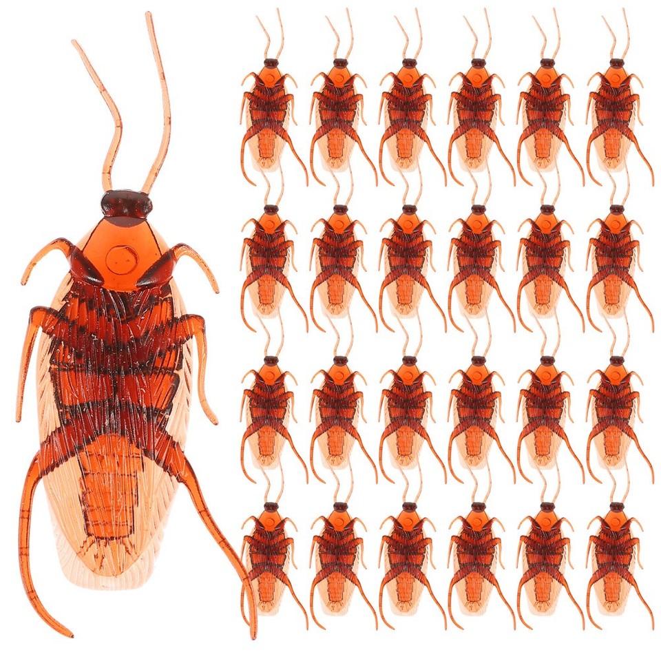 100 Pcs Cockroach Bugs Fake Roaches Prank Toys Look Real Halloween ...