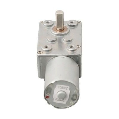 Self Locking DC Motor with Worm Gearbox and Vertical Output Shaft ...