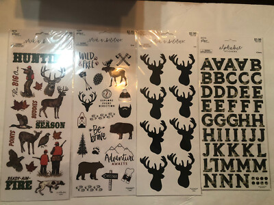 Scrapbook stickers hunting 4 packs | eBay