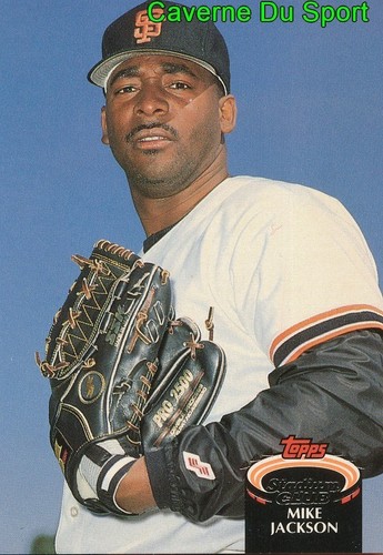 653 MIKE JACKSON SAN FRANCISCO GIANTS TOPPS BASEBALL CARD STADIUM CLUB ...
