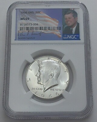 1966 SMS NGC MS69 Kennedy Half Dollar 50c Special Mint Set Uncirculated ...