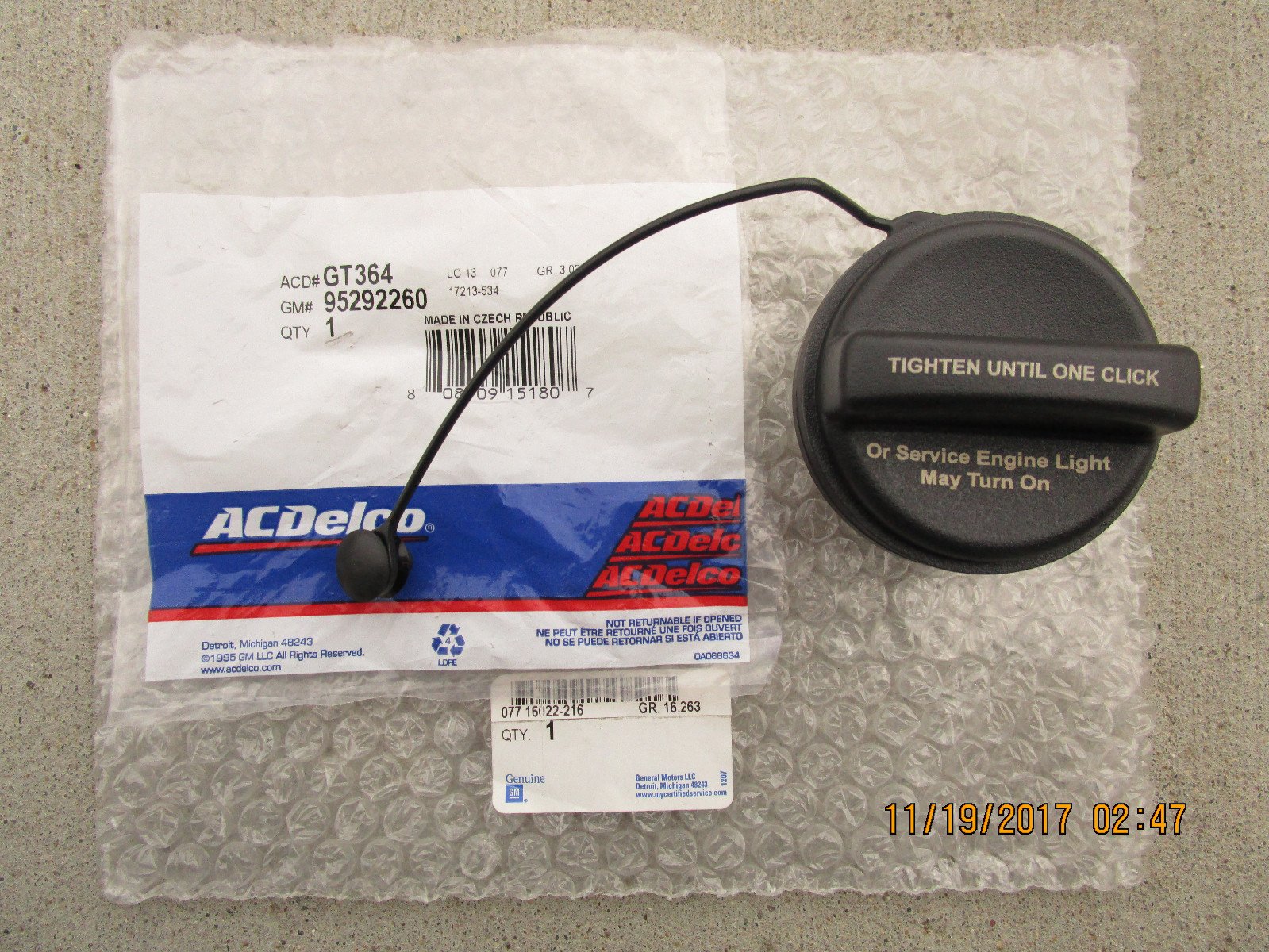 13 - 17 BUICK ENCORE 4D SUV FUEL GAS TANK FILLER CAP WITH TETHER OEM ...