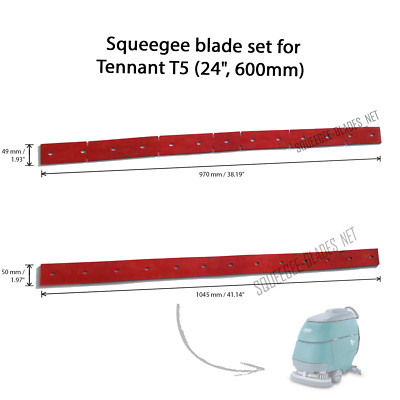 Squeegee set for TENNANT T5 (24"/ 600 mm) - HUGE QUANTITY DISCOUNT | eBay