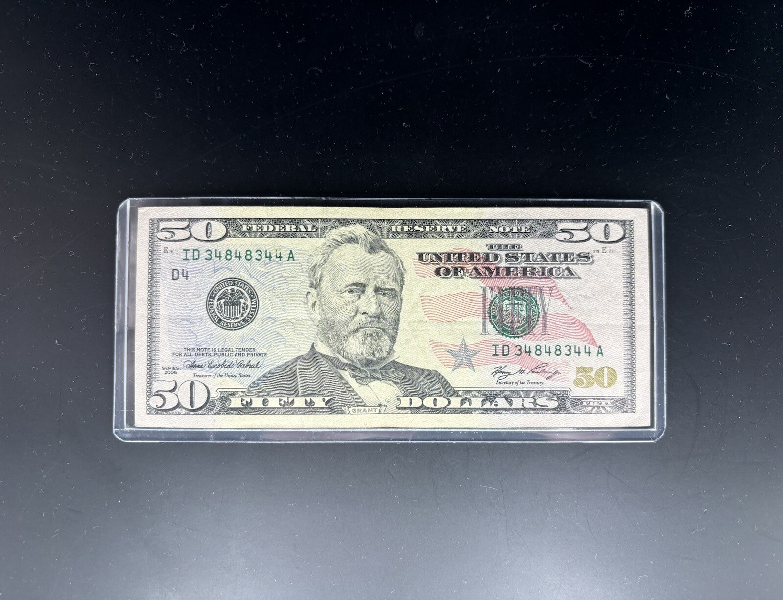 2006 50 Dollar Trinary Note Federal Reserve Cleveland Fancy Serial ...