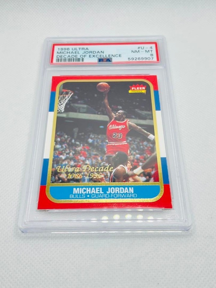 [PSA 8] 1996 Ultra Michael Jordan Decade of Excellence U-4 Fleer Bulls ...