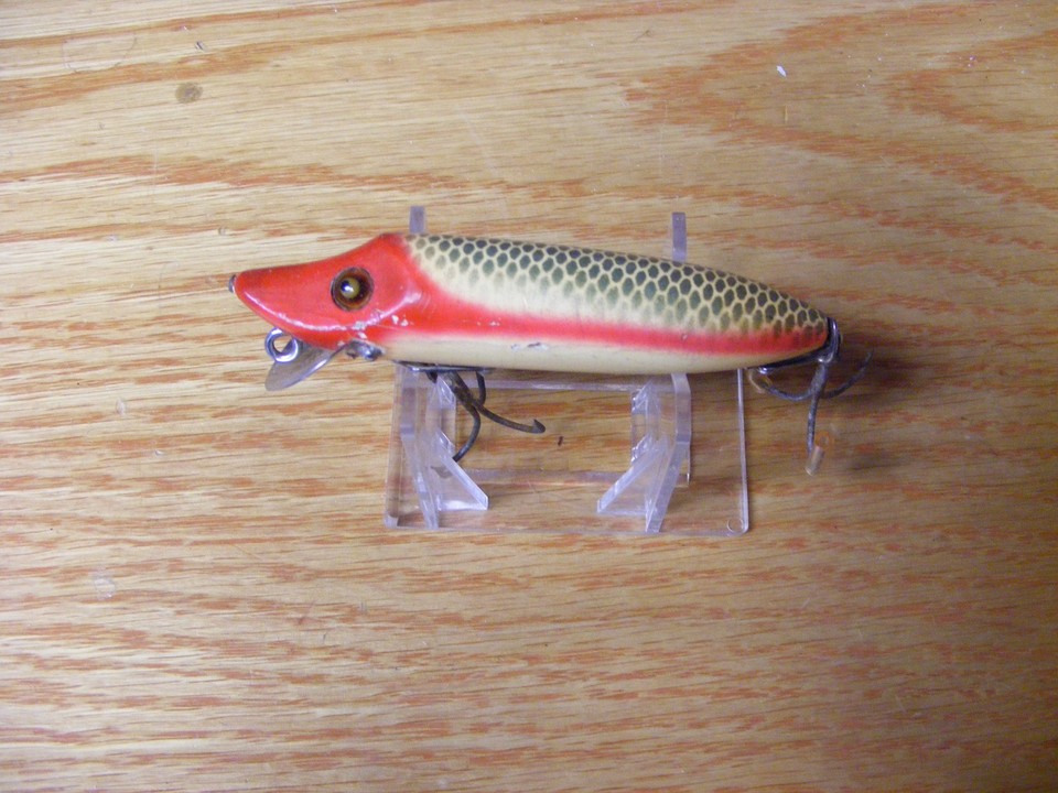Beautiful Original Vintage Heddon Baby Vamp Glass Eyes 2 Piece Hdw ...