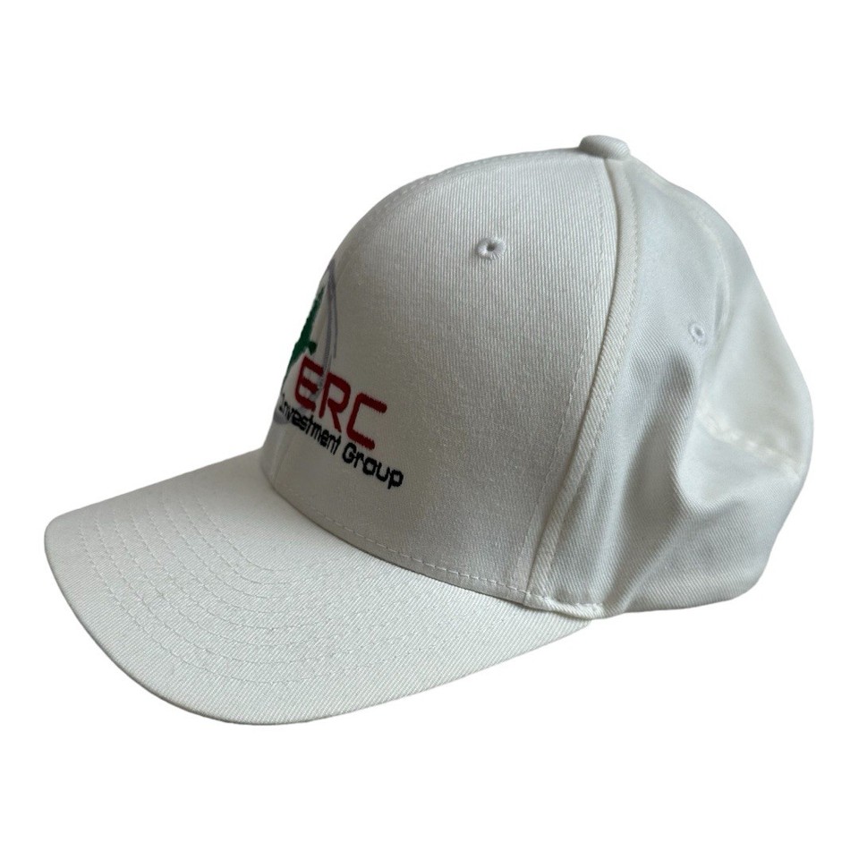 White ERC Investment Group Logo Flex Fit Baseball Cap Golf Hat L-XL ...