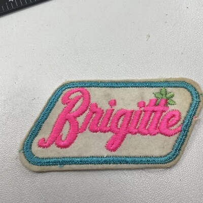 Vintage Decorative Name BRIGITTE Patch (Name Badge For Jacket) K019 | eBay