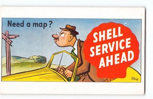 Shell Oil~Gas & Service Artist Signed STEIG~ADVERTISING Series Comic ...