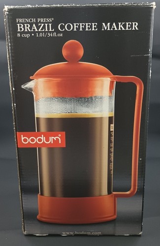 BODUM Brazil French Press Coffee Maker Red 8-Cup 34-oz New Open Box | eBay