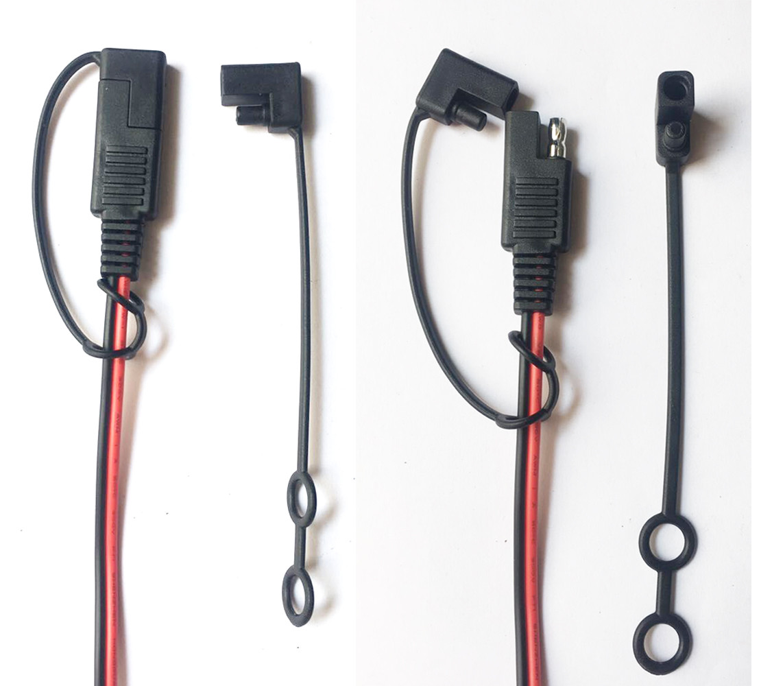 4pcs Black SAE Waterproof Cover Cap for SAE Power Solar Automotive ...