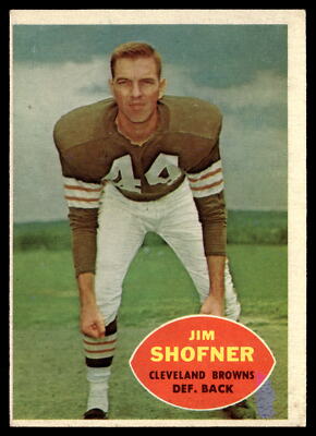 1960 Topps Set Break Jim Shofner #29 VG-VGEX Cleveland Browns RC | eBay