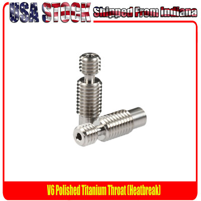 V6 Heat Break Titanium, All Metal, High Temperature Polished Titanium ...