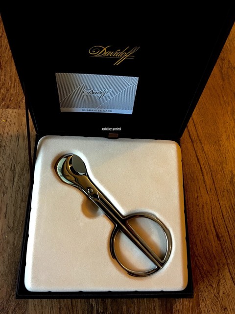 Davidoff Large Cigar Scissors Cutter - Stainless Steel for sale online ...
