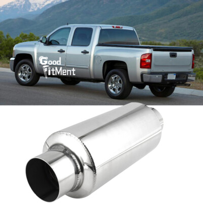 For Chevy Silverado 1500 2.5'' In/Outlet Muffler Resonator Exhaust Deep ...