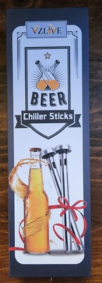 Cork Genius Beer Bottle Chiller Sticks 2 Pk Stainless Steel Cooler Rods ...