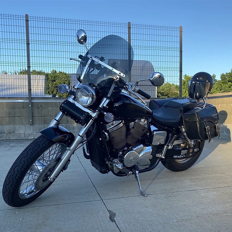 19"x17" Large Clear Windshield For BMW Honda Suzuki Yamaha Cruiser ...