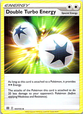 Double Turbo Energy 151/172 Regular Pokemon Brilliant Stars Light Play ...