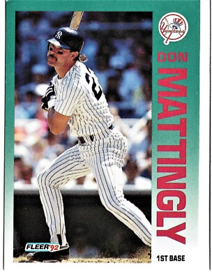 Don Mattingly 1992 Fleer #237 Baseball Trading Card (Excellent ...