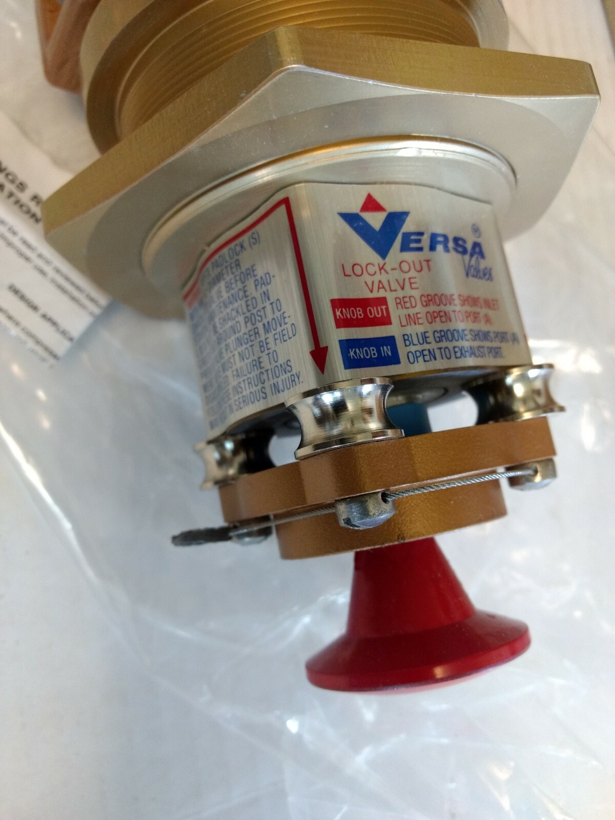 VERSA VALVES VIZ-3701-L0VB-P PNEUMATIC LOCK-OUT VALVE 1" 200PSIG MAKE ...
