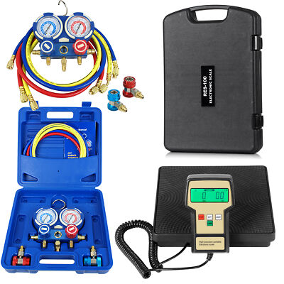 Refrigerant Scale Set R410a Manifold Gauge Air Condition Digital Vacuum ...