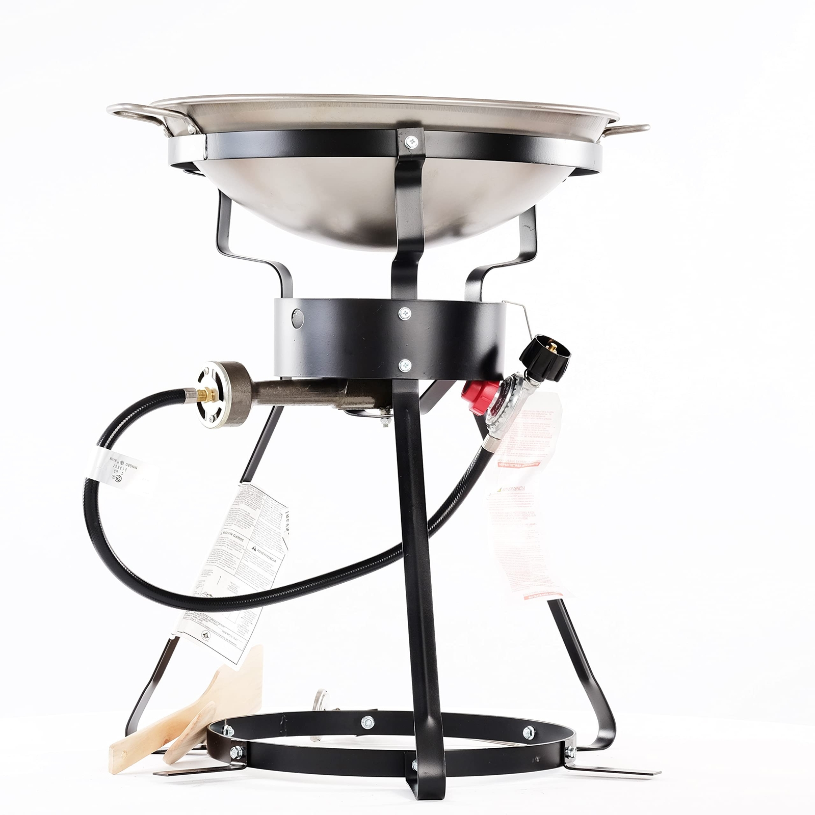 King Kooker 24WC 12" Portable Propane Outdoor Cooker with Wok, 18.5" L ...