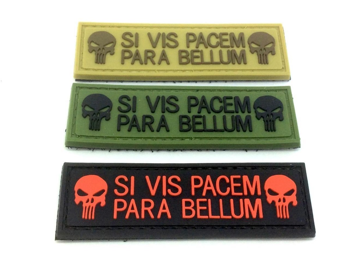 Si Vis Pacem Para Bellum Patch SI VIS PACEM PARA BELLUM With Skull PVC