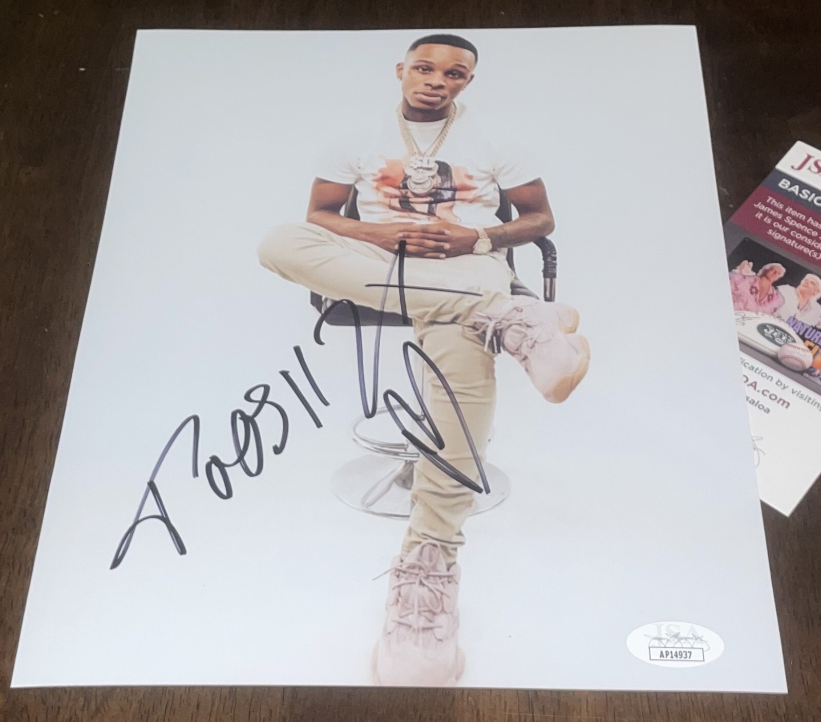 TOOSII SIGNED 8X10 PHOTO JSA AUTOGRAPH RAP HIP HOP MUSIC FAVORITE SONG ...
