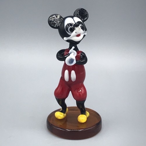 Vintage Blown Glass Art Mickey Mouse Figurine 3.75”. Rare | eBay